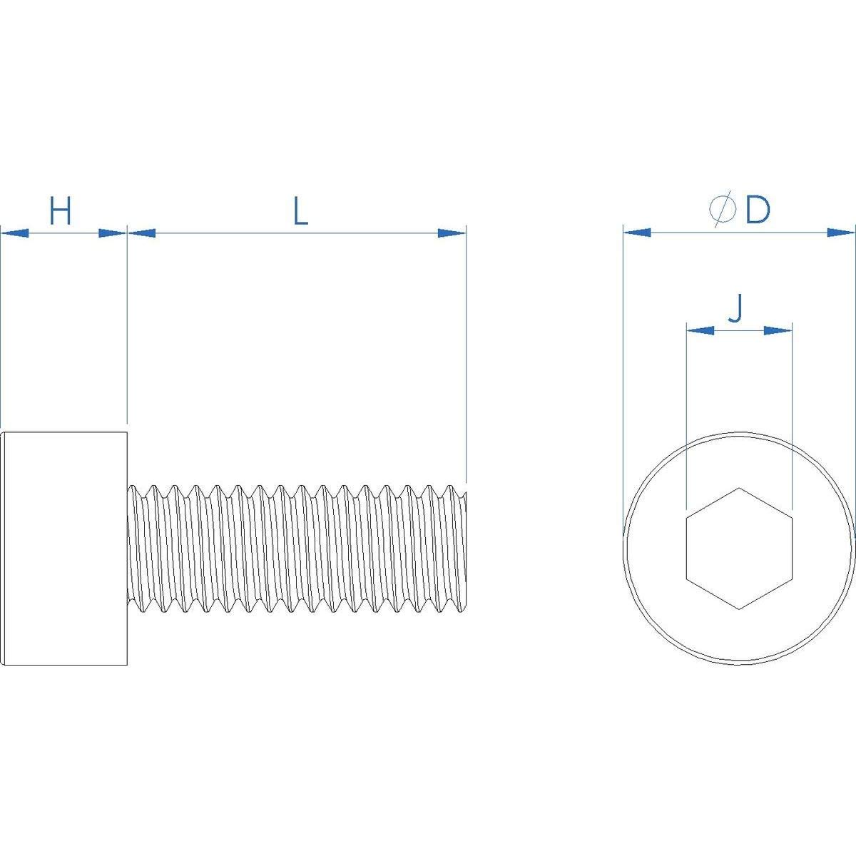 Fullerkreg M8-1.25 x 65MM Socket Head Cap Screws, Allen Socket Drive, Din 912, AISI 304 Stainless Steel (18-8), Full Thread, Bright Finish, Machine Thread, Quantity 5