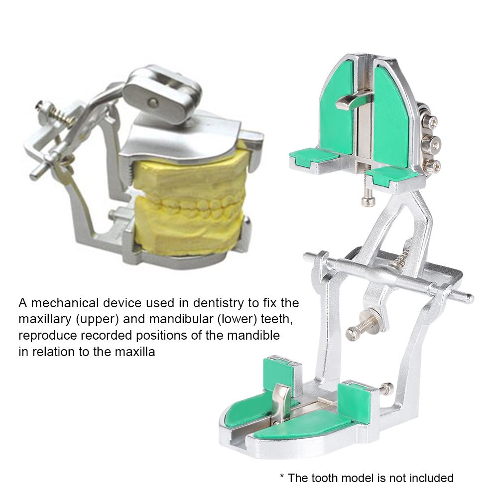 SoHome Adjustable Dental Tooth Articulator Stainless Steel Articulator for Lab Rubber-lined Base Plate Tool JT-44