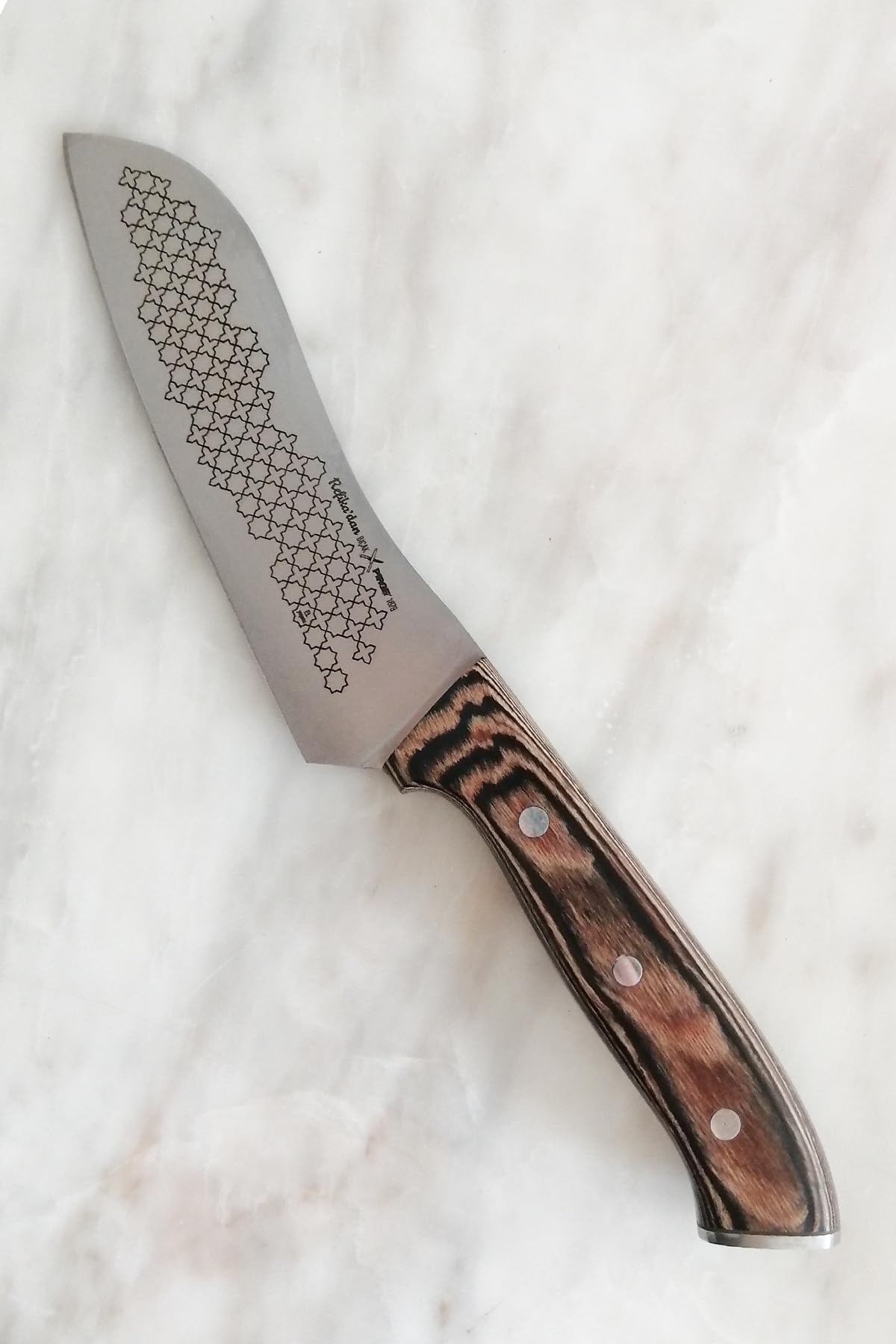 Refika'dan Chef's Knife 6 Inch, Everyday Kitchen Knife, Ergonomic Stainless Steel Knife with Brown Wooden Handle