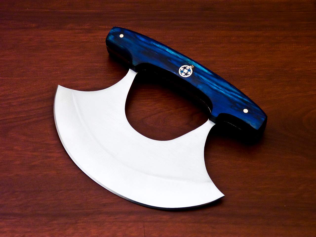 Handmade D2 Steel Chef Kitchen Ulu Knife Heavy Duty D2 Steel Comes With Leather Sheath Full Tang 1085