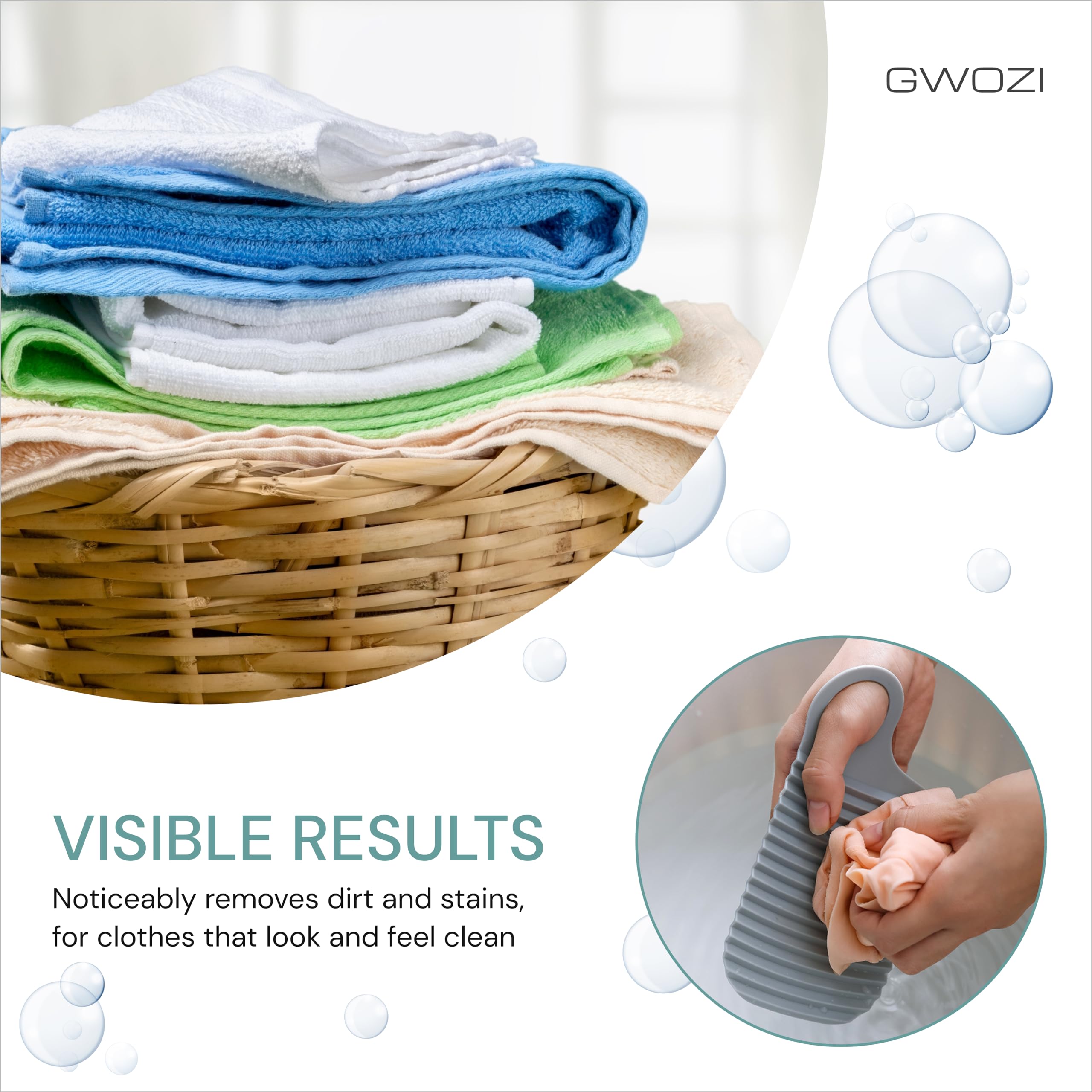 Wash Board for Hand Washing Cloths - Portable Mini Hand Washboard - Clothes/Socks Washboard for Travel, Double Sided - Antiskid Small Wash Boards for Laundry