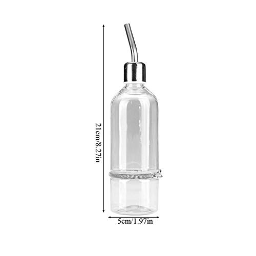ViaGasaFamido Pet Waterer Feeder, Stainless Steel Ball Nipple Automatic Rabbit Feeder Parrot Bird Hanging Water Feeding Bottle No Drip Dispenser for Small Animals Bird Hamster Rabbit(S)