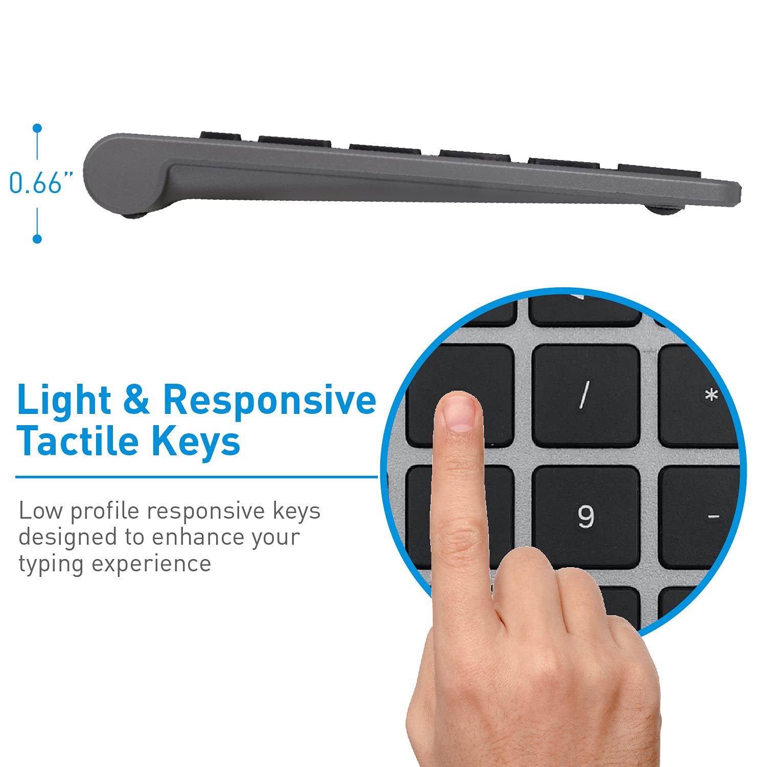 Macally 22 Keys Bluetooth Wireless Number Pad for Laptop and Desktop -10 Key Bluetooth Numeric Keypad with Arrow Keys for Easy Data Entry - Number Keypad for MacBook Pro Air, iMac, Apple, iPhone, iPad