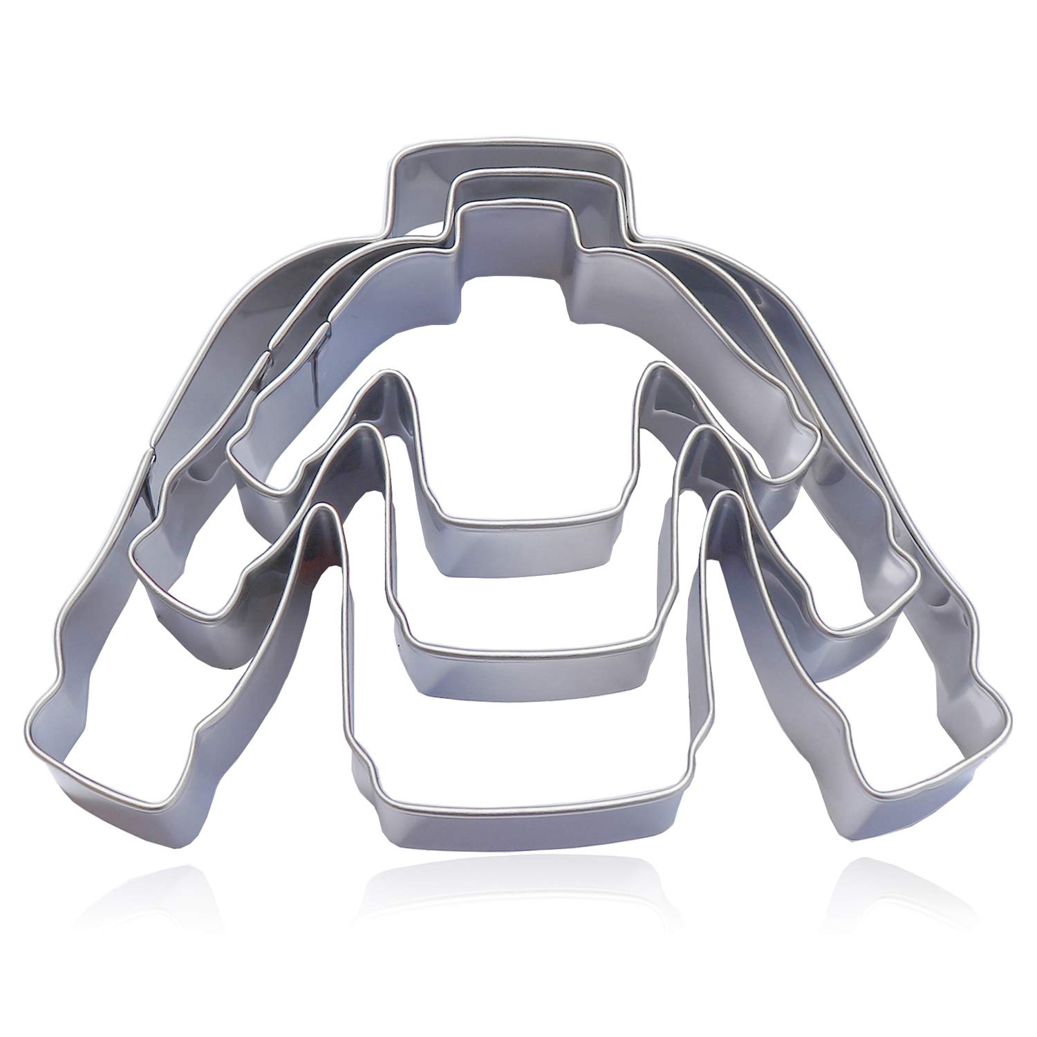 3 Piece Ugly Sweater Cookie Cutter Set - 4 1/5", 3 1/2", 2 1/2" - Christmas Winter Sweater Cookie Cutters