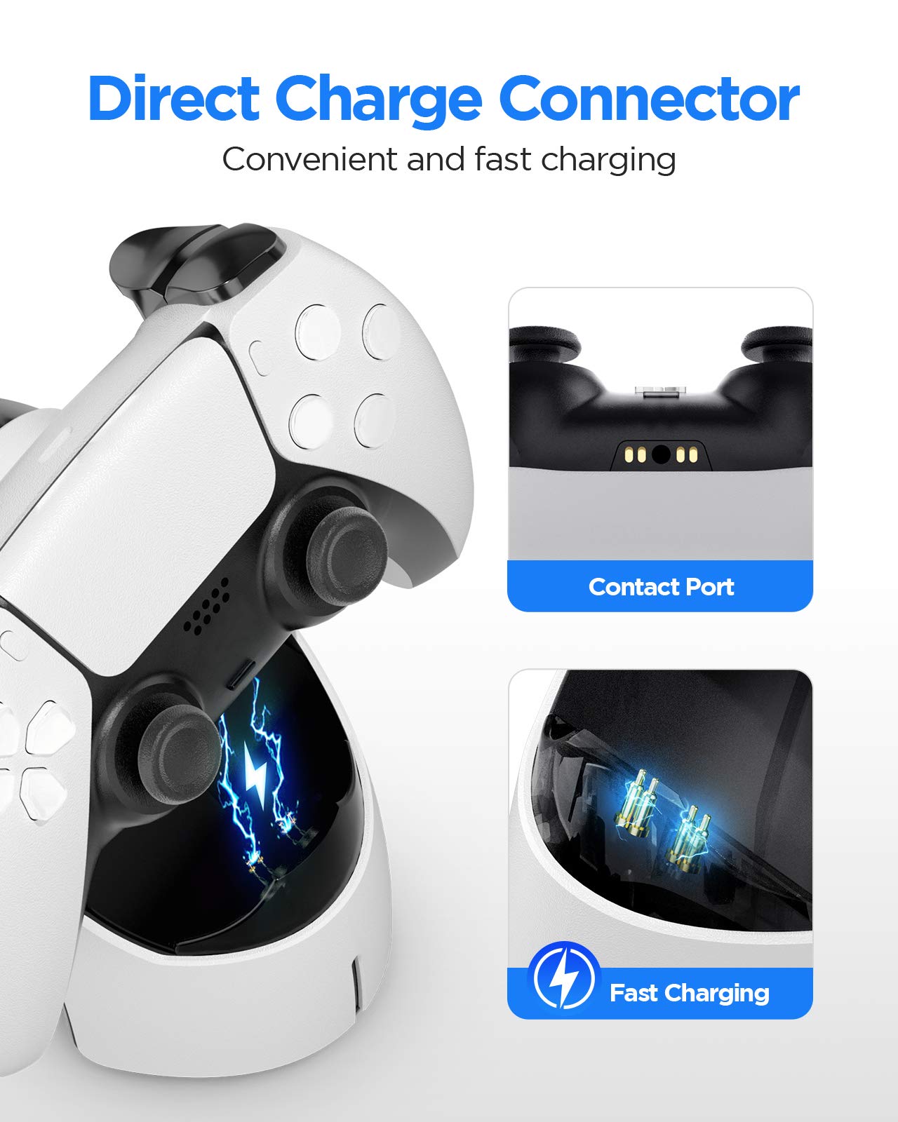binbok P5 Controller Charger Station, Charging Station Dock, P5 Charger with LED Indicators, Fast Charging, Safety Chip