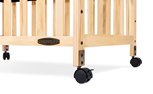 Child Craft Bristol Professional Series Compact Crib with Casters, Natural