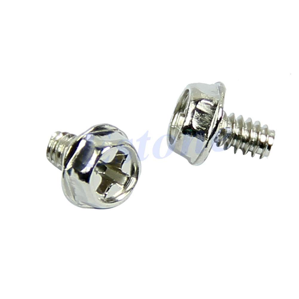 Screw 100pcs Toothed Hex 6/32 Computer PC Case Hard Drive Motherboard Mounting Screws
