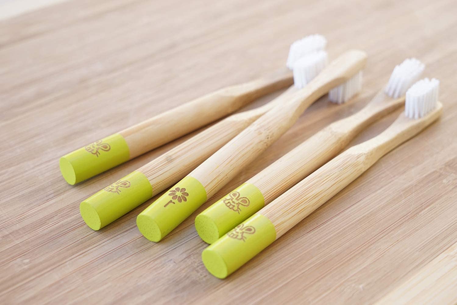 Rain Natural Bamboo Kids Toothbrush Set Fluoride-Free Baby Toothpaste Safe to Swallow with Vitamin C for 6 to 12 Months Up Infant Toddler Toothbrush BPA-Free Biodegradable (1 Toothbrush 1 Toothpaste)