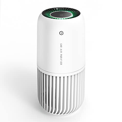 Car Air Purifier, Mini Portable Air Purifier with H13 True HEPA Filter for Purified Smoke, Pollen, Dust, Odor for Bedroom Kid’s Room Office Desktop Car