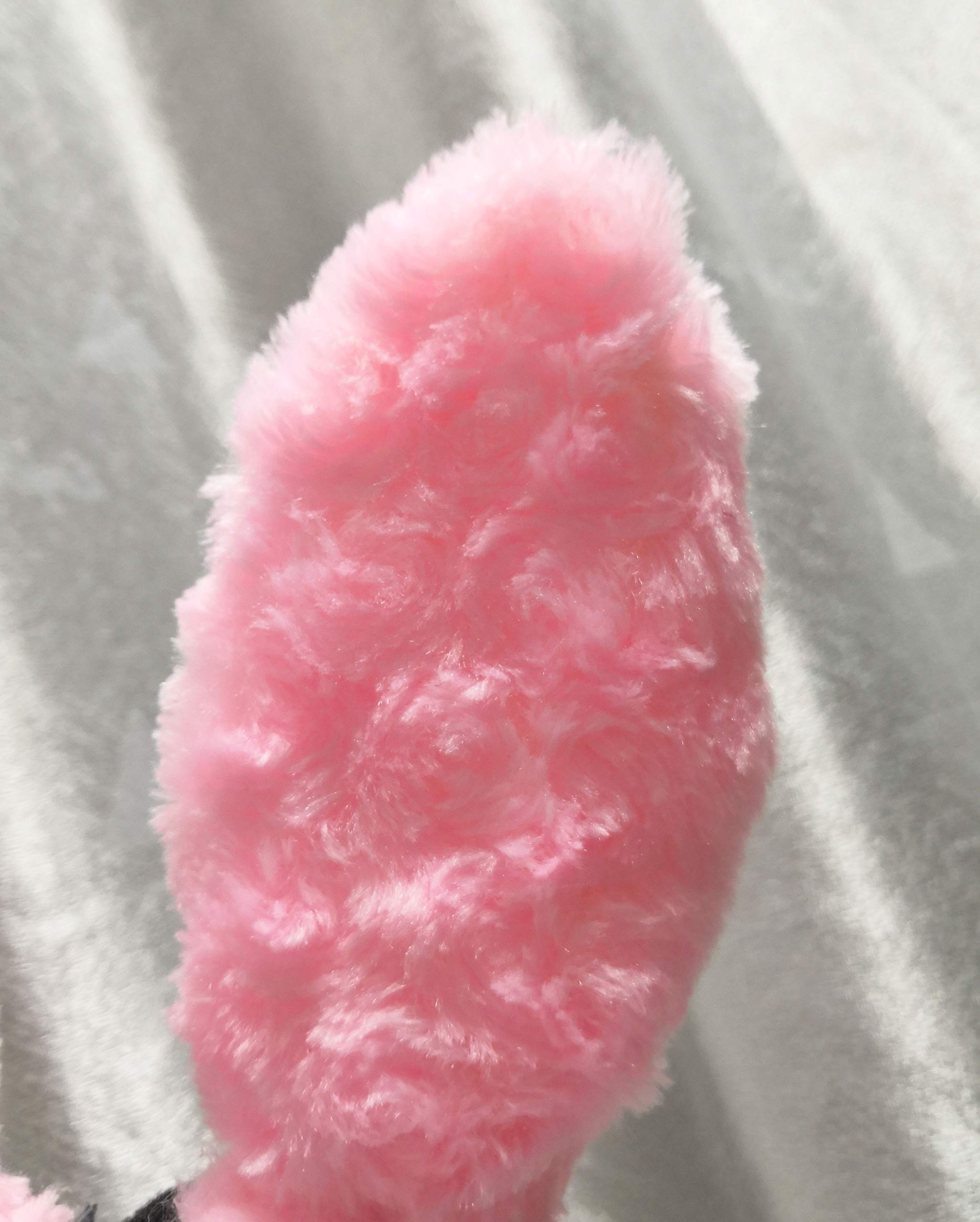 3T-SISTER Helmet Bunny Ear Women Girls Plush Rabbit Ear for Motorcycle Bicycle Ski Helmets Halloween Party Cosplay Wig Helmet Accessory Decorations Velcro Reusable Design (Pink) 2PCS