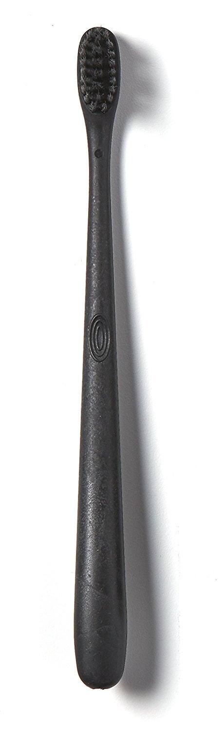 Hello Charcoal Infused Soft Bristle Toothbrush, Black, BPA Free, Vegan, Plant Based Handle, 1 Count (Pack of 6)