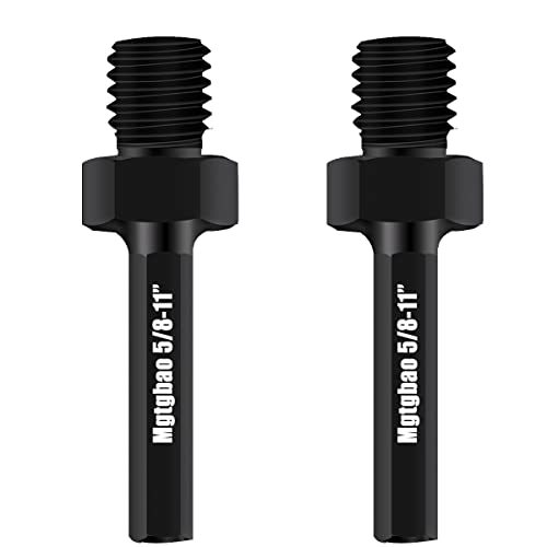 2Pcs Core Drill Bit Adapter 5/8-11 inch Male to 3/8 inch Hex Shank for Thread Diamond Hole Saw.