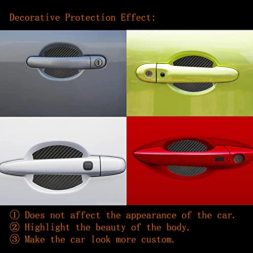 Car Door Bowl Handle Anti-Scratch Protection Cover for T*oyota 4Runner 2014-2022 / Camry 2018-2022 / Corolla 2020-2022 , Car Door Handle Sticker Protective Films