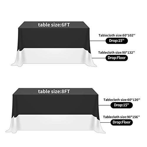 Rectangle Tablecloth 60x120 inch Washable Polyester Fabric Table Cloth for Wedding Party Dining Banquet Decoration(60x120, White)