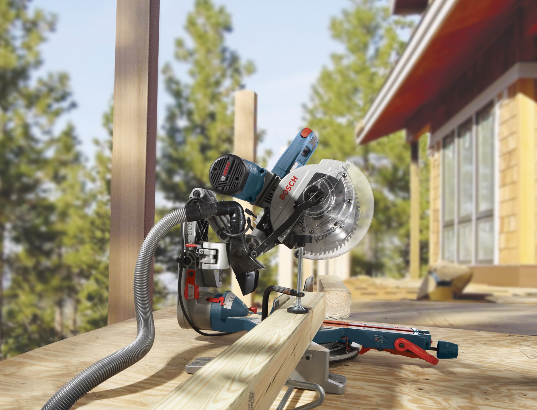 BOSCH CM10GD Compact Miter Saw + BOSCH 10 In. Worksite Table Saw Bundle