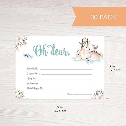 30 Woodland Invitations with Diaper Raffle and Books for the Baby Cards