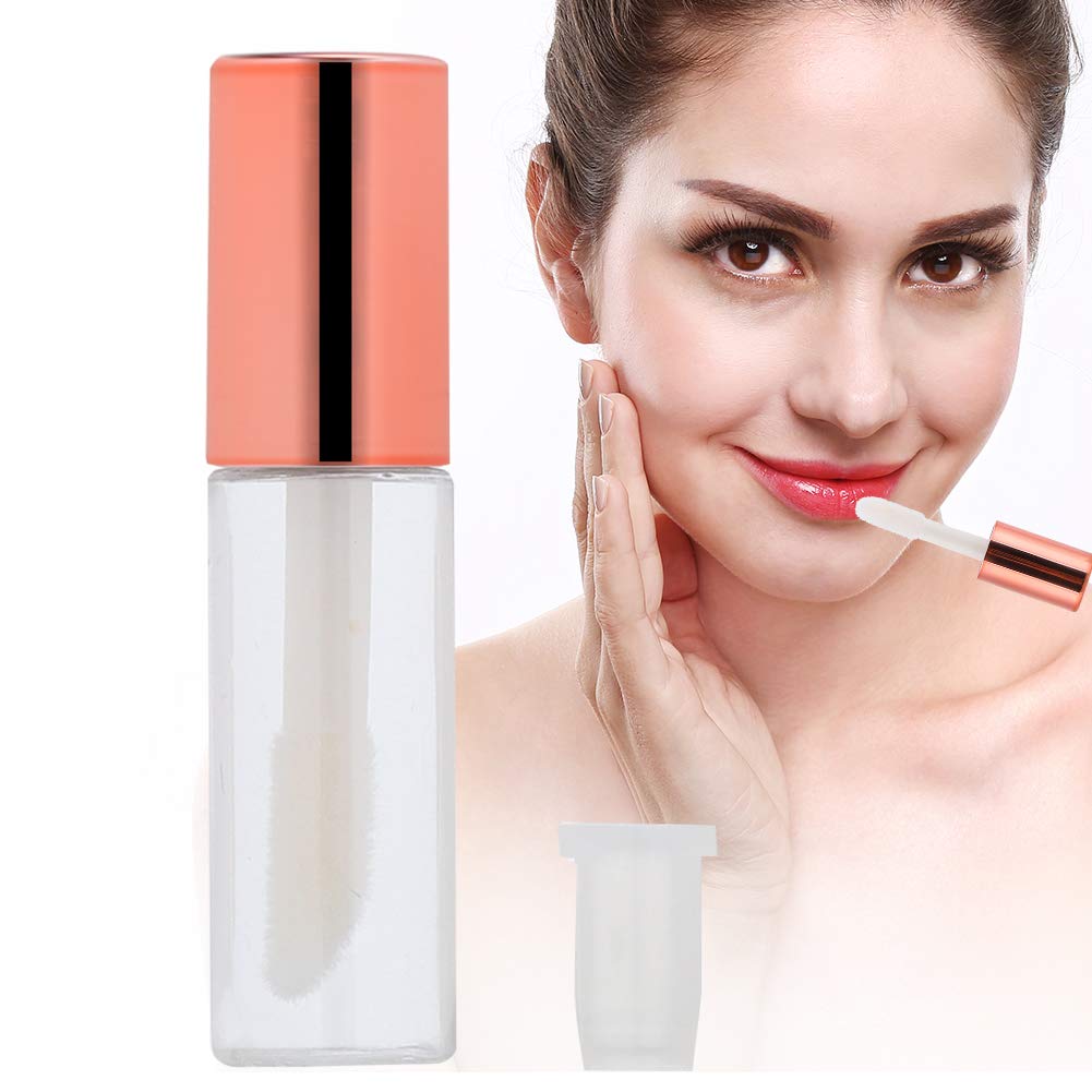 YIPINER Case of 90 packs, Empty Plastic Clear Lip Gloss Tubes Lip Balm Bottle Container Rose Gold Transparent 1.2ML Makeup Tool for Women (90 pcs, Rose Gold)