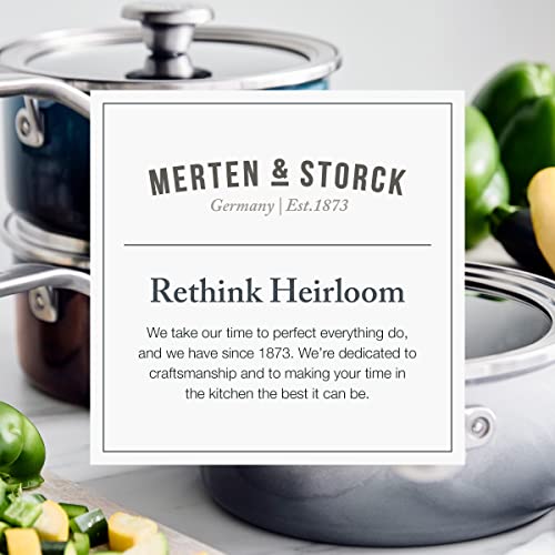 Merten & Storck European Crafted Steel Core Enameled Cookware, 2.1QT Saucepan Pot with Lid, Induction, PFAS & PTFE Free, Dishwasher Safe, Oven & Broiler Safe, Merlot Red