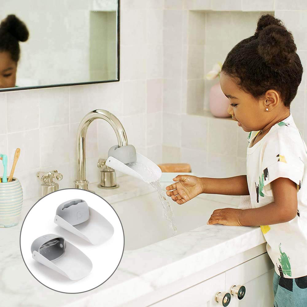 2pcs Faucet Extender,Kitchen Tool Regulator Water Faucet Sink Handle Extender Children Water-saving Washing Hands Aid