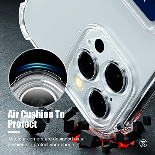 AKABEILA Case for iPhone 14 Pro Clear Cute Phone Case Soft TPU Wallet Case Slim Bag Cover Shockproof with Card Slot Holder