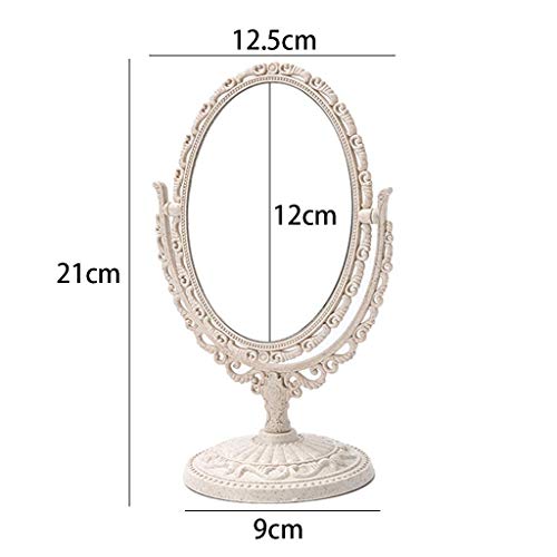 KXA Bathroom Mirror Cosmetic Mirror Continental HD Double-Sided Interior Office 360 ??deg; Rotation Princess Mirror Portable Travel Mirror Mirror Shaving Mirror