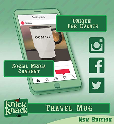 Knick Knack Gifts #cenobite - 14oz Stainless Steel Hashtag Travel Coffee Mug, Silver
