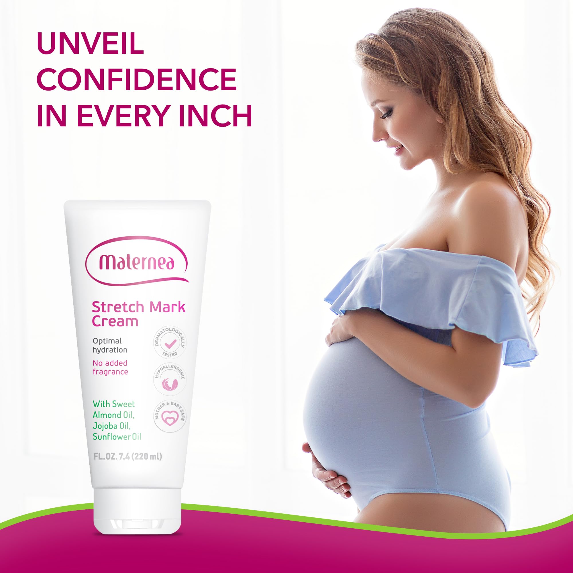 Maternea Stretch Mark Cream - Provides optimal skin hydration and improves its appearance. (150 ml)