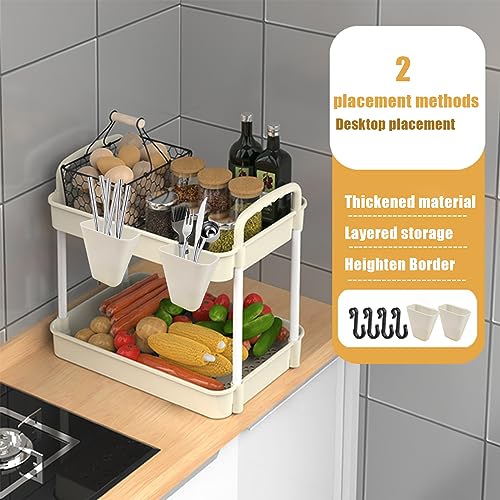 3-Tier Rolling Utility Cart, Rolling Organization Cart with Handles and Lockable Wheels, Easy Assembly Multifunctional Storage Trolley Art Cart for Bathroom, Kitchen, Living Room, Office