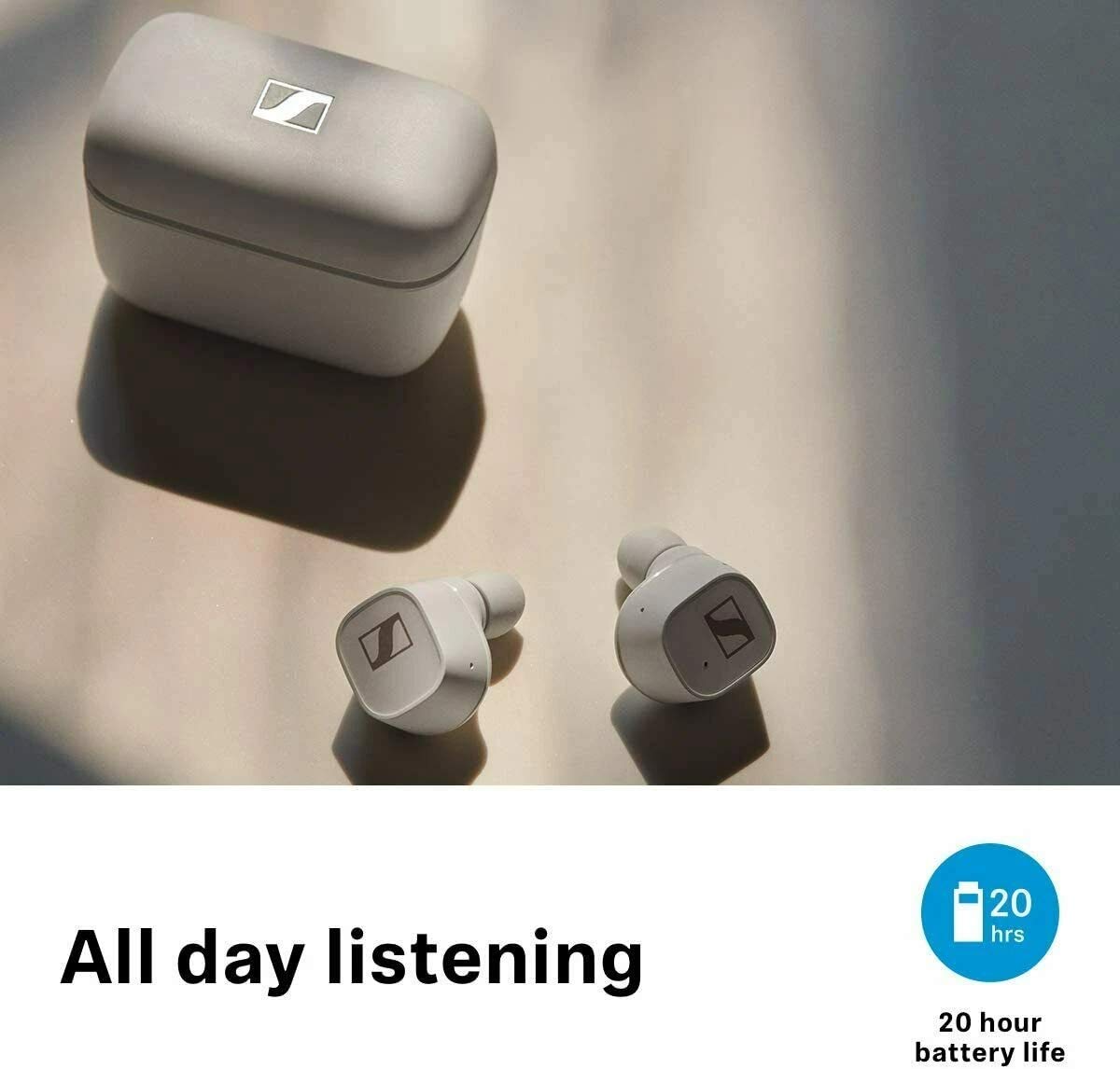 Sennheiser Consumer Audio Sennheiser CX 400BT True Wireless Earbuds - Bluetooth In-Ear Headphones for Music and Calls - with Noise Cancellation and Customizable Touch Controls, Black
