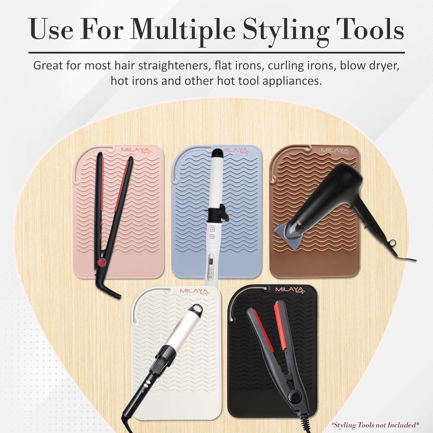 Heat Resistant Mat - Iron Mat - Curling Iron Holder - Silicone Heat Resistant Mat - Makeup Mat - Hot Tools Mat - Hot Tools Flat Iron Holder