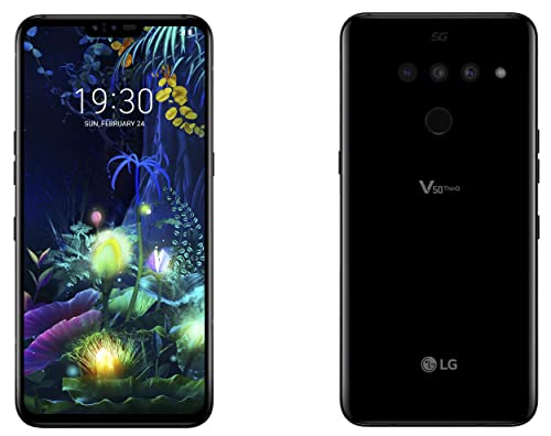 LG V50 ThinQ Smartphone LMV450PM, 5G, 128GB, Aurora Black - Sprint CDMA and GSM Unlocked