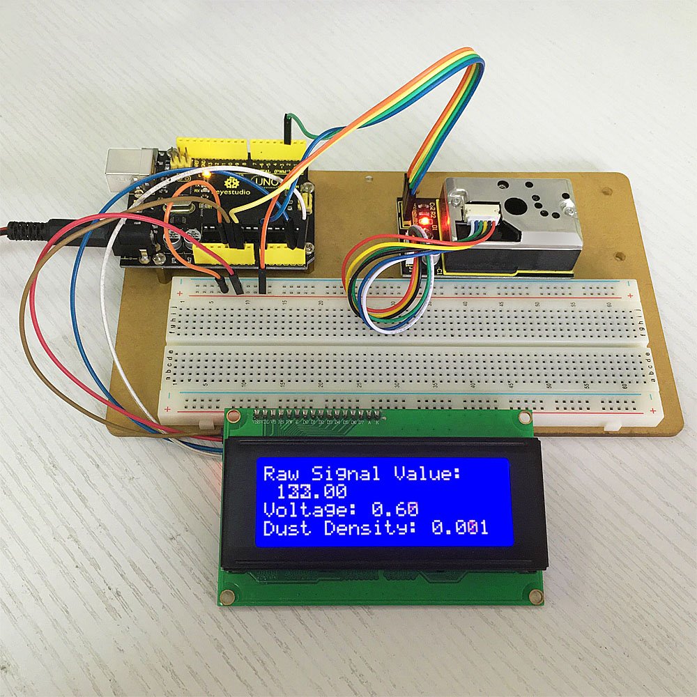 KEYESTUDIO Pm2.5 Dust Sensor Pm2.5 Air Particle Monitor for Arduino Mega Controller R3 Nano Micro Pro Mini