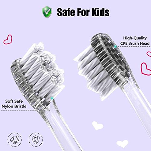 Dada-Tech Baby/Kids Electric Toothbrush Replacement Heads (Medium)- Pack of 4