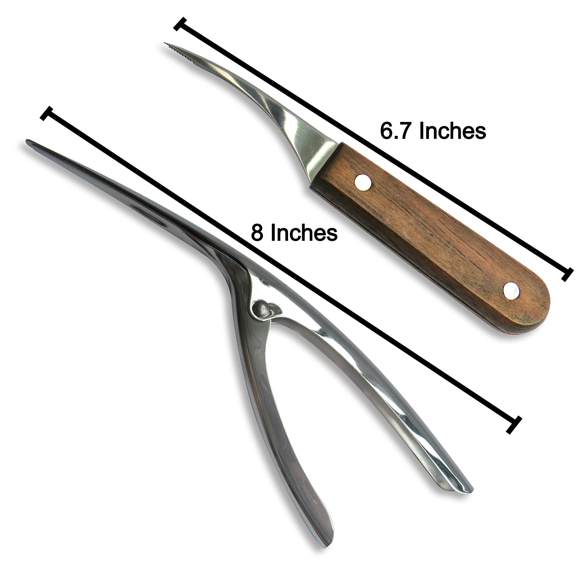 Shrimp Deveiner Tool And Shrimp Peeler Set, Set Of 2 Shrimp Cleaner Peels Shrimp Prawn Outer Shell And Deveins It!