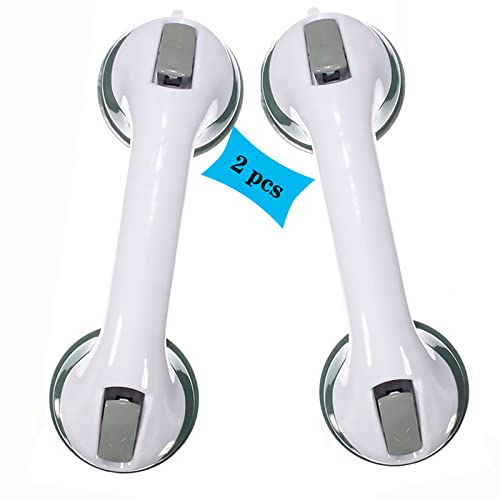 Aladding Shower Handle -12 inch Bathroom Rod, Handles Suction, Grab bar,Over-Blue Lock Safety Suction Cup, Elderly Handle, Auxiliary Supplies(2pcs), hk-7