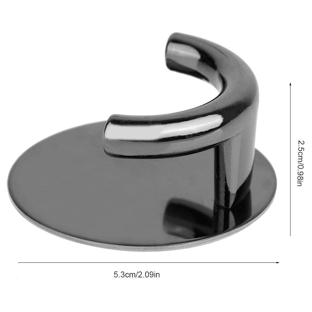 Zerodis Door Hangers Stainless Steel + Zinc Alloy Adhesive Hanger Hang Door Wall Kitchen Bathroom (Black)
