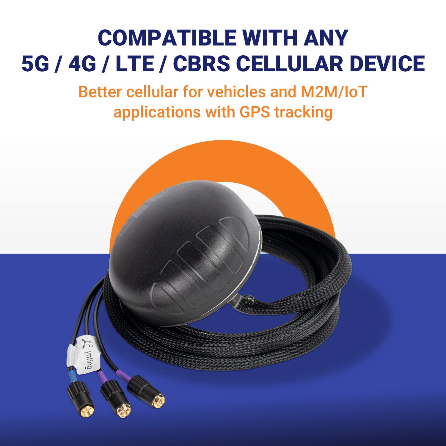 Poynting Puck-4 3-in-1 Transportation & M2M/IOT Antenna | 5G | 4G LTE | 2X2 MIMO | GPS/GLONASS | 617-4200 MHz