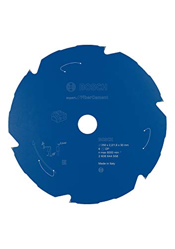 Bosch Professional Circular Saw Blade Expert (for Fibre Cement, 250 x 30 x 2.2 mm, 6 Teeth; Accessories: Cordless Circular Saw)