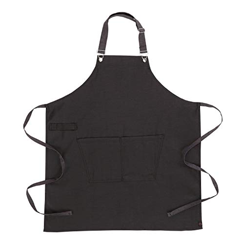 Chef Works Unisex Boulder Bib Apron, Purple Black, One Size