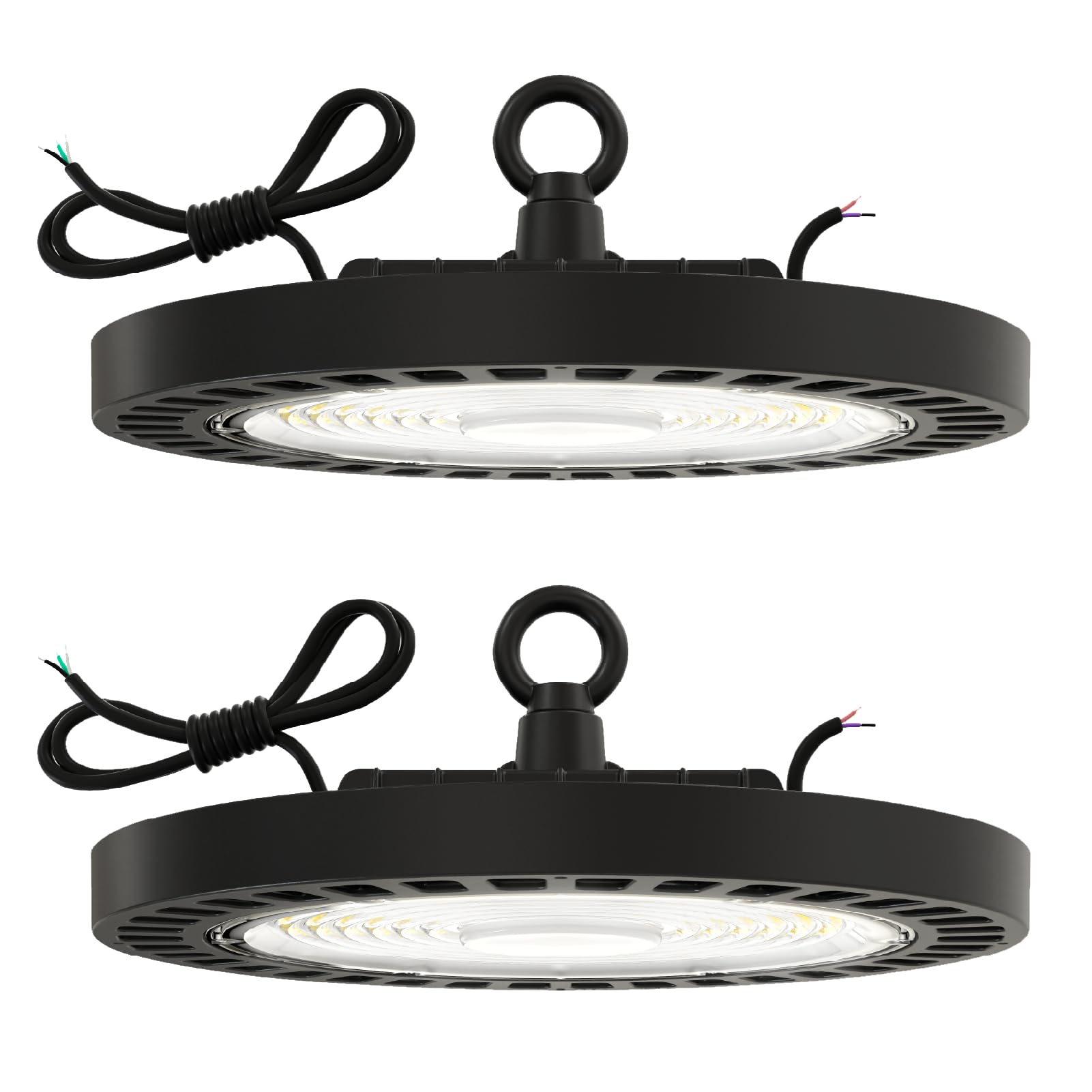 Sunco UFO LED High Bay Light, Lighting for Warehouse, 6000K Daylight Deluxe, 150W, 21000 LM, 100-277V, Dimmable 0-10V, IP65 Waterproof, Super Bright, UL 2 Pack