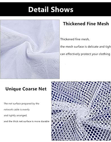 Mesh Laundry Bag with Drawstring,19.6×27.5 inch Large Laundry Bags Drawstring Bra Underwear Products Laundry Bags Baskets Mesh Bag Household Cleaning Tools Accessories Laundry Wash Care (white A)