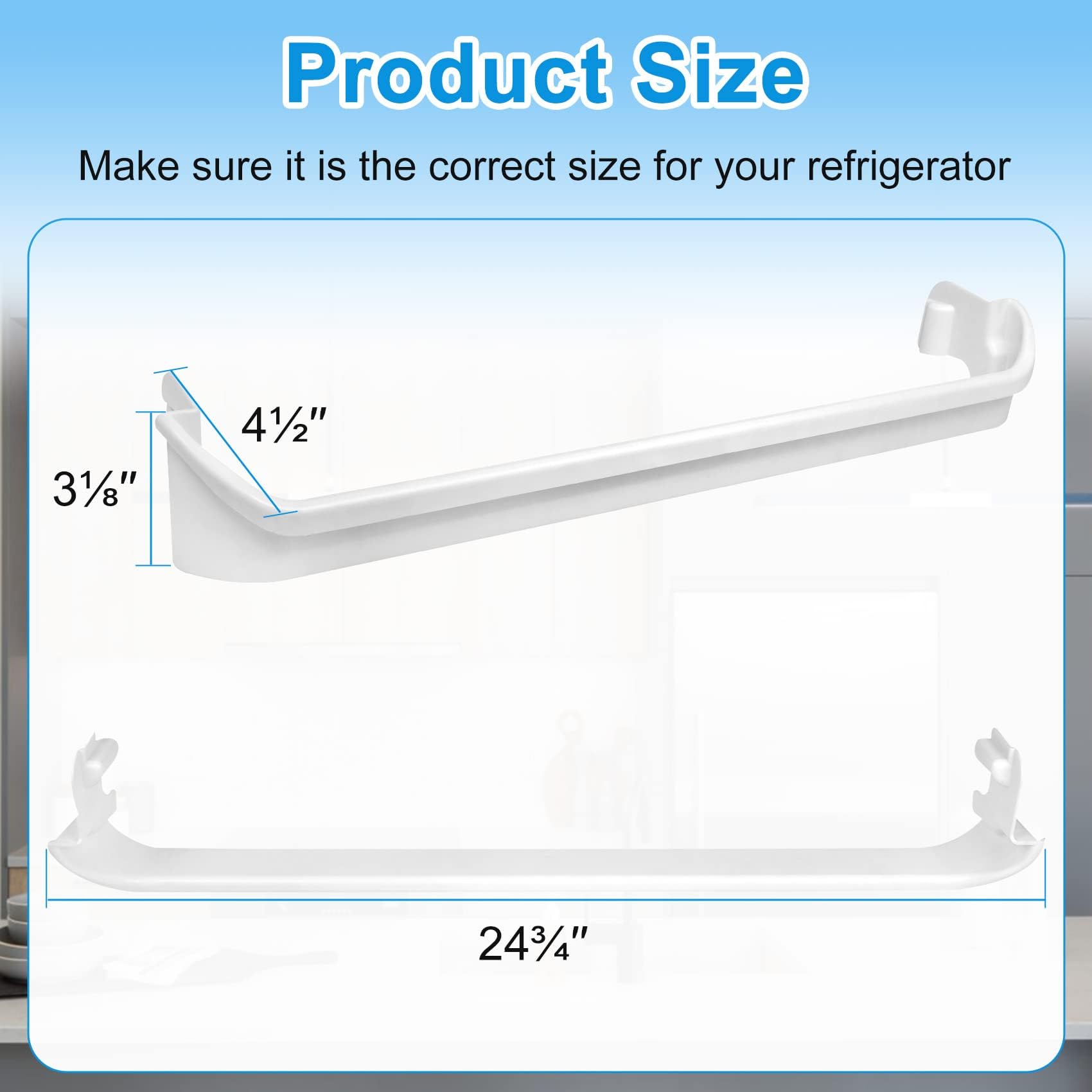 240534901 Door Shelf Rack Bar (2PACK)Compatible with frigidaire or kenmore Refrigerator Replacement Shelves Door Retainer frigidaire Door Shelf Replacement-240534901,AP3214630,948954,AH734935,PS734935