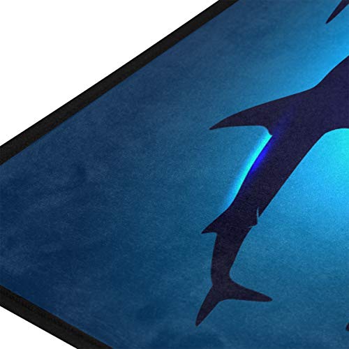 WELLDAY 39x20 Inch Area Rug Floating Sharks Door Mat Washable Non-Slip Throw Floor Carpet