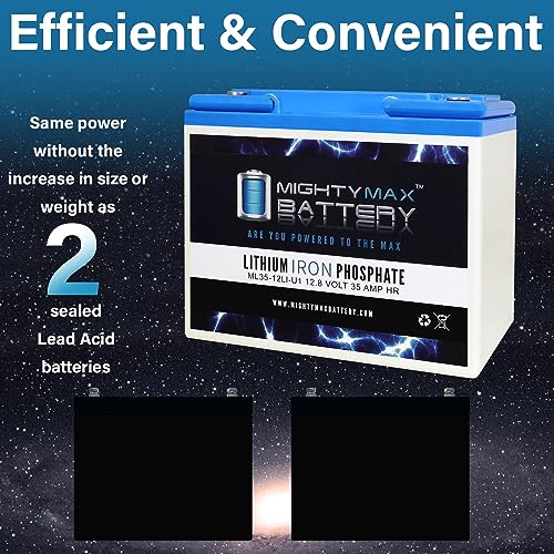 Mighty Max Battery 12V 35AH U1 Lithium Replacement Battery for Bat Caddy X4 Sport Golf Caddy