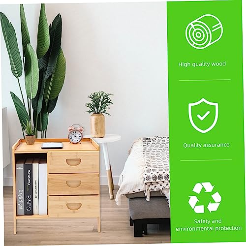 Homoyoyo 1pc Bedside Table Sofa Side Table Night Table Couch End Tables Mini Furniture Wood Decor Home Furniture Sofa Bedside Table Simple Wood Night Table Wooden Bedside Table Locker Books