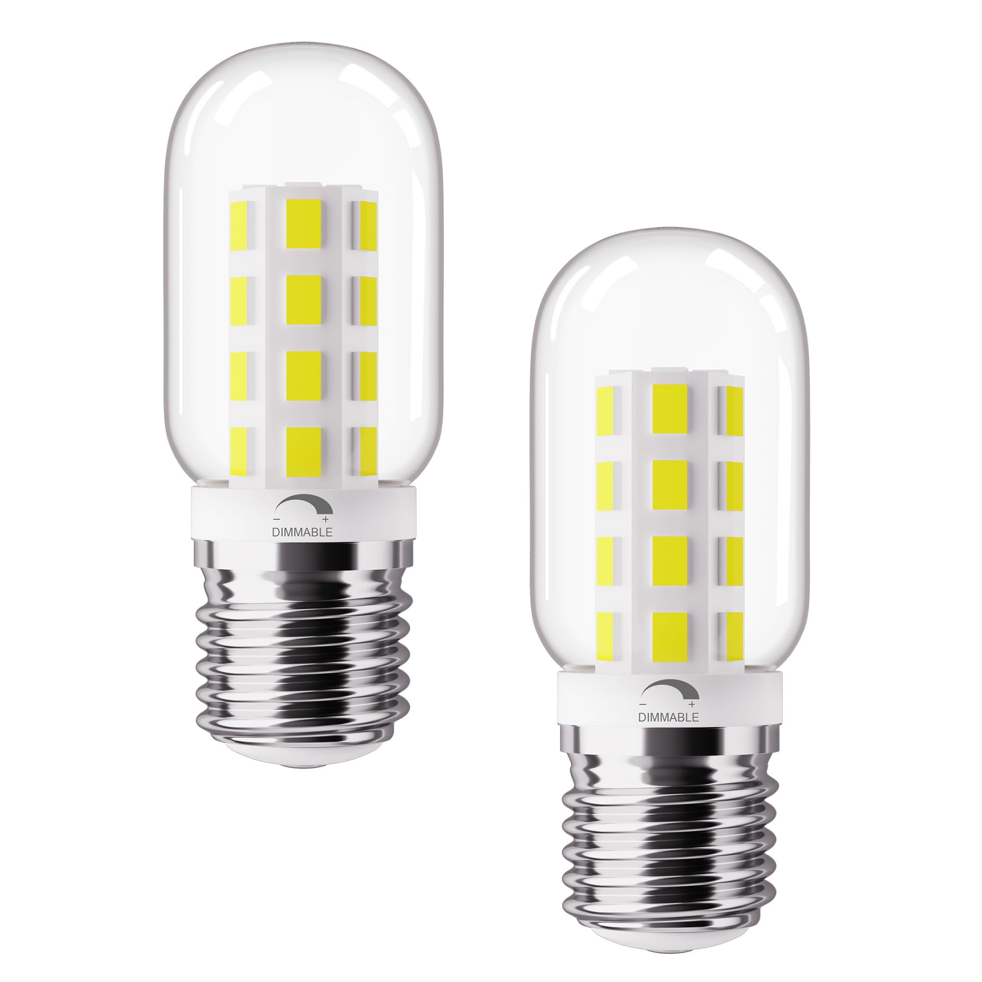 winshine Microwave Light Bulbs Under Hood, Dimmable E17 LED Bulb, 3000K Warm White, 40 Watt Appliance Bulb for Refrigerator, Range Hood, Stove Hood, Oven Light Bulb 4W, 400LM, CRI 90, 2 Pack