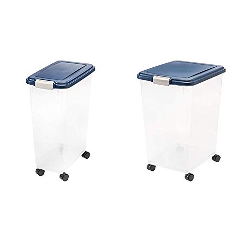 IRIS Airtight Food Storage Container, 32-Pounds, No Scoop with IRIS Airtight Food Storage Container, 54-Pounds, No Scoop