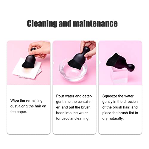 Ajxn 1 PC Car Interior Cleaning Tool Brush, Soft Bristles Detailing Dusting Brush, with Cover Curved Crevice Beauty Brush, Universal for Car Dashboard, Screen, Scratch-Free Cleaning Brush (Black)