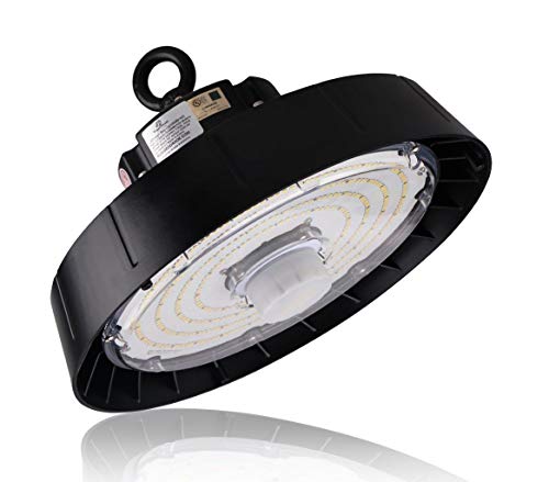 RuggedGrade Titan IV Series Motion Sensor 35,000 Lumen LED High Bay Light - 240 Watt LED High Bay Lighting UFO LED Light - Ultra Efficient 145 Lumens to watt - 5000K - DLC 5.1 Premium - Rugged Grade