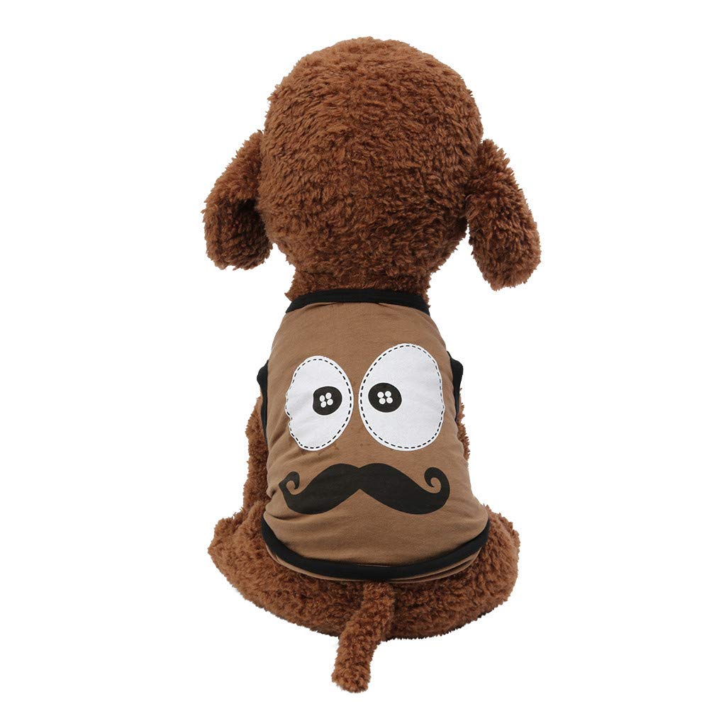 BOLUBILUY Fashion Pet Spring and Summer Breathable Bearded Vest Dog Cat Thin Lightweight Clothing Dog Pet Dog Clothes